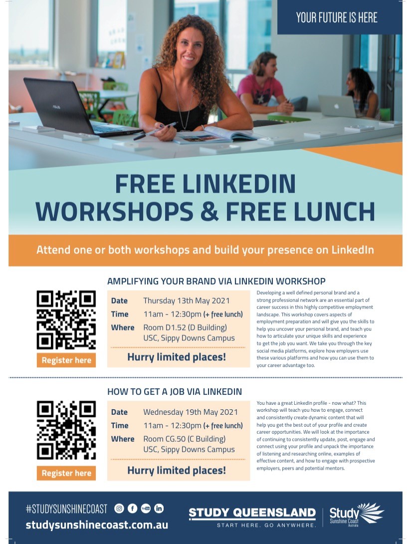 Register now for free LinkedIn workshops plus free lunch – Study ...