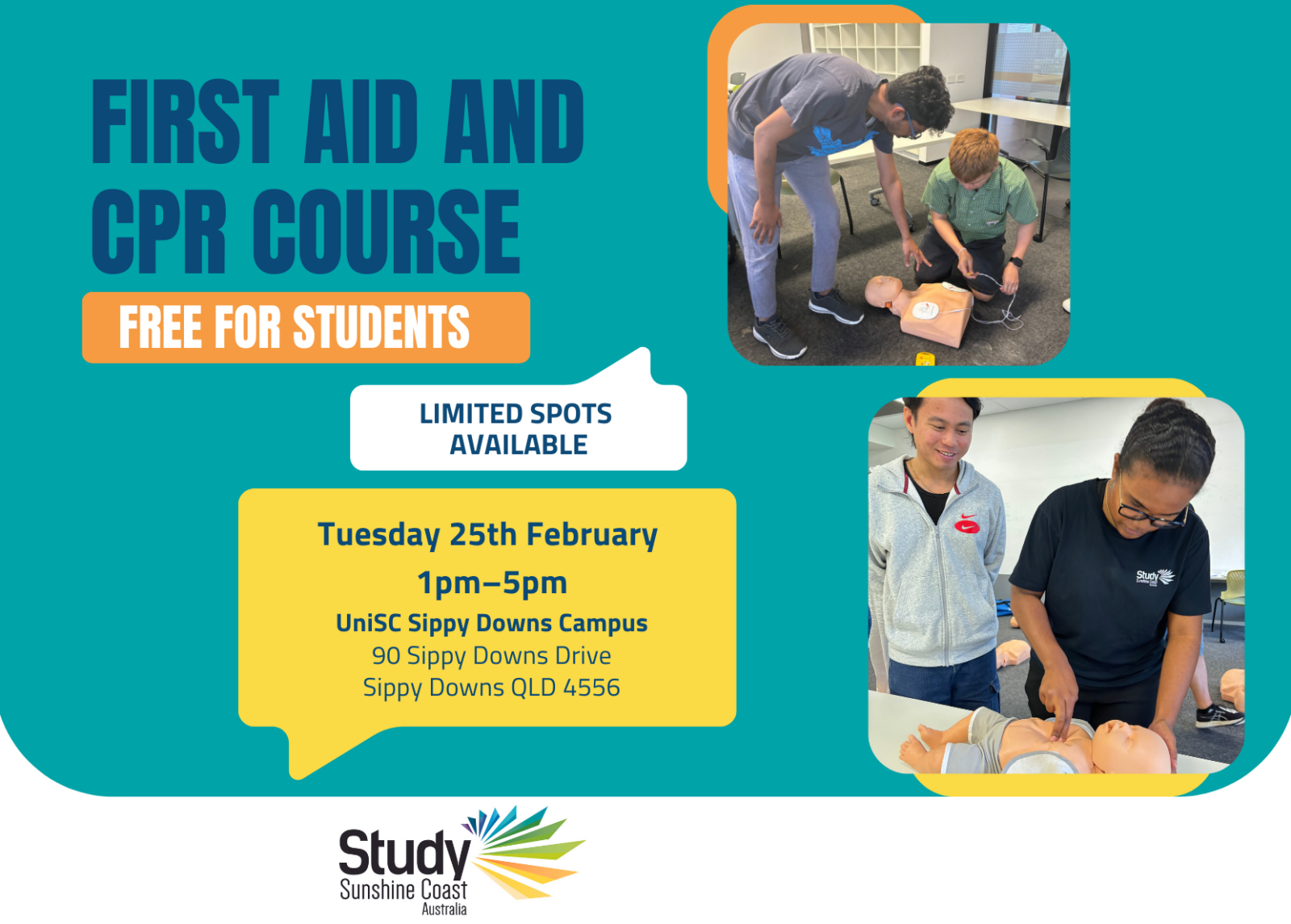 First Aid & CPR Course – Study Sunshine Coast